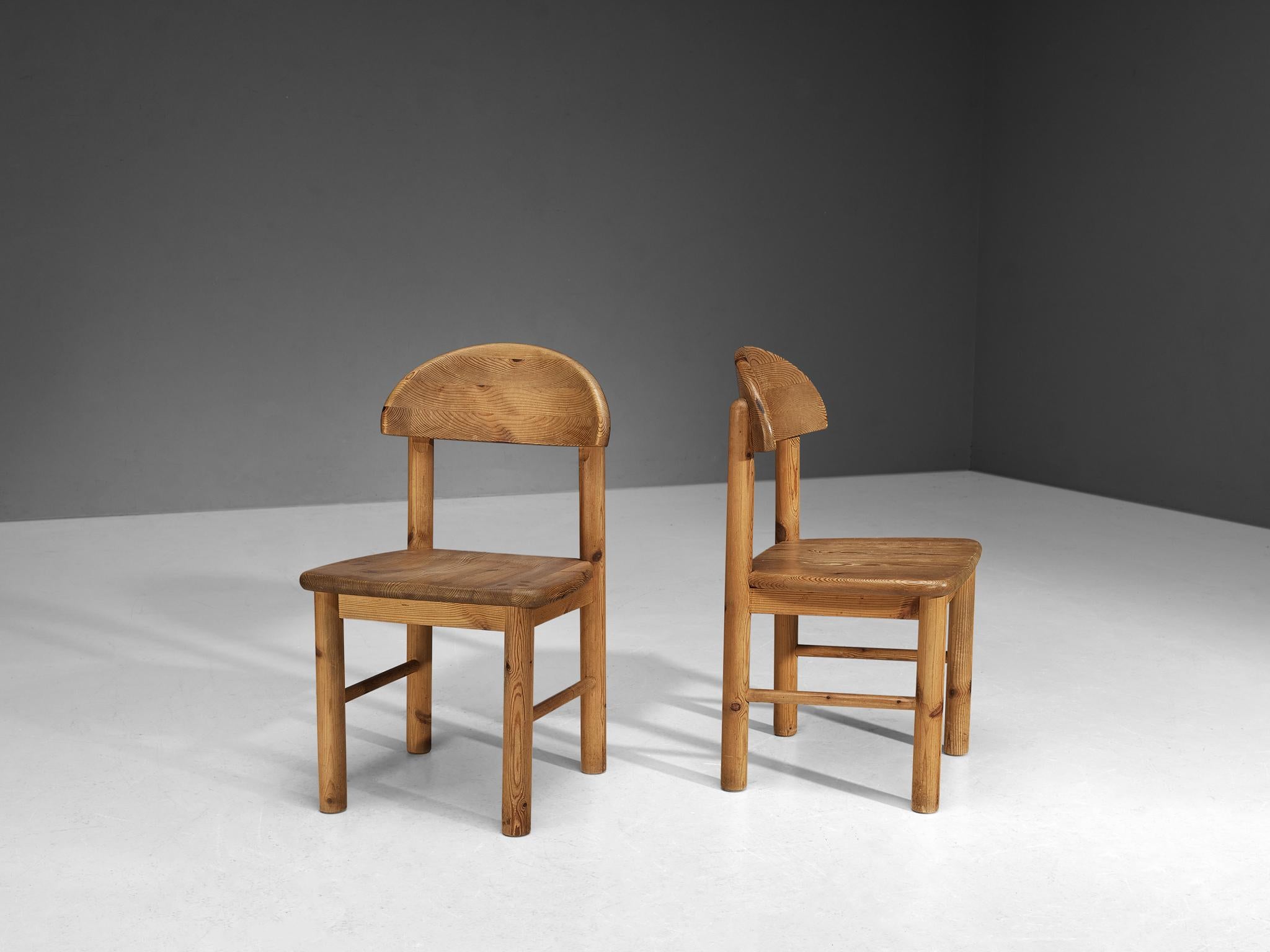 Set of Six Danish Dining Chairs in Solid Pine at 1stDibs