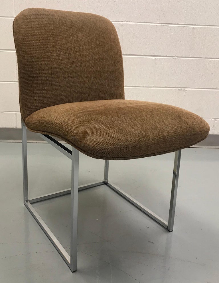 Set of Six Design Institute of America DIA Chrome Dining Chairs For ...