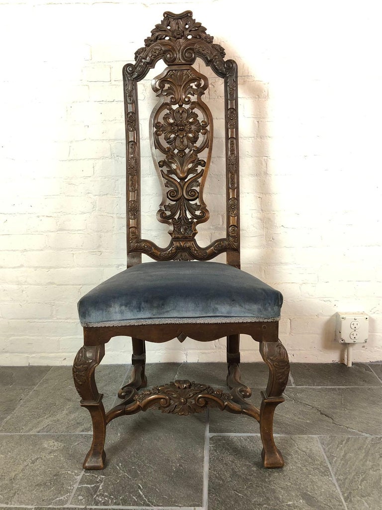 Set of Six Dutch Baroque style side Chairs For Sale at 1stDibs