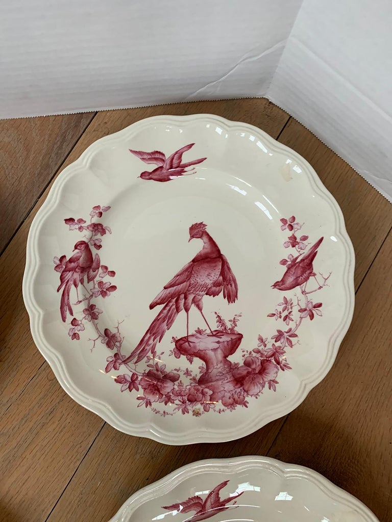 Set of Six English Copeland Spode Chelsea Bird Pattern Dinner Plates ...