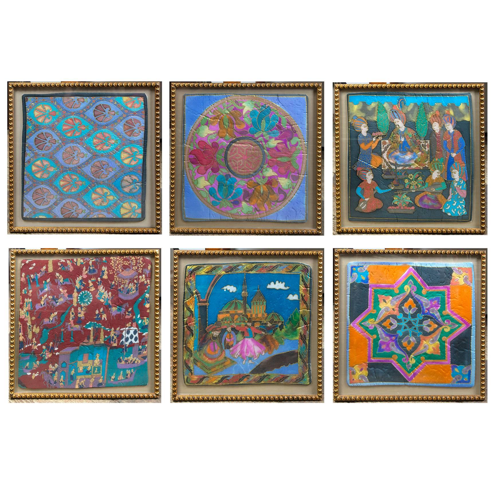 Classic Set of Six Vintage Kilim Seated Bar Stools at 1stDibs