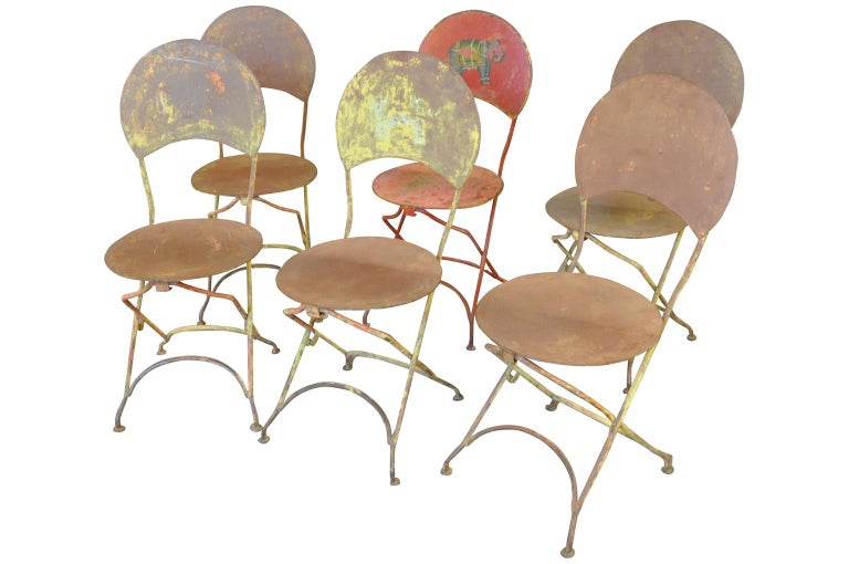 Set of Six French Circus Chairs at 1stDibs