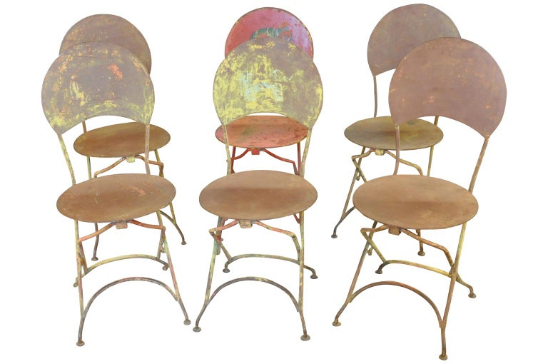 Set of Six French Circus Chairs at 1stDibs