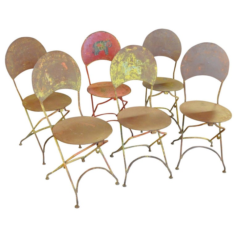 Set of Six French Circus Chairs at 1stDibs
