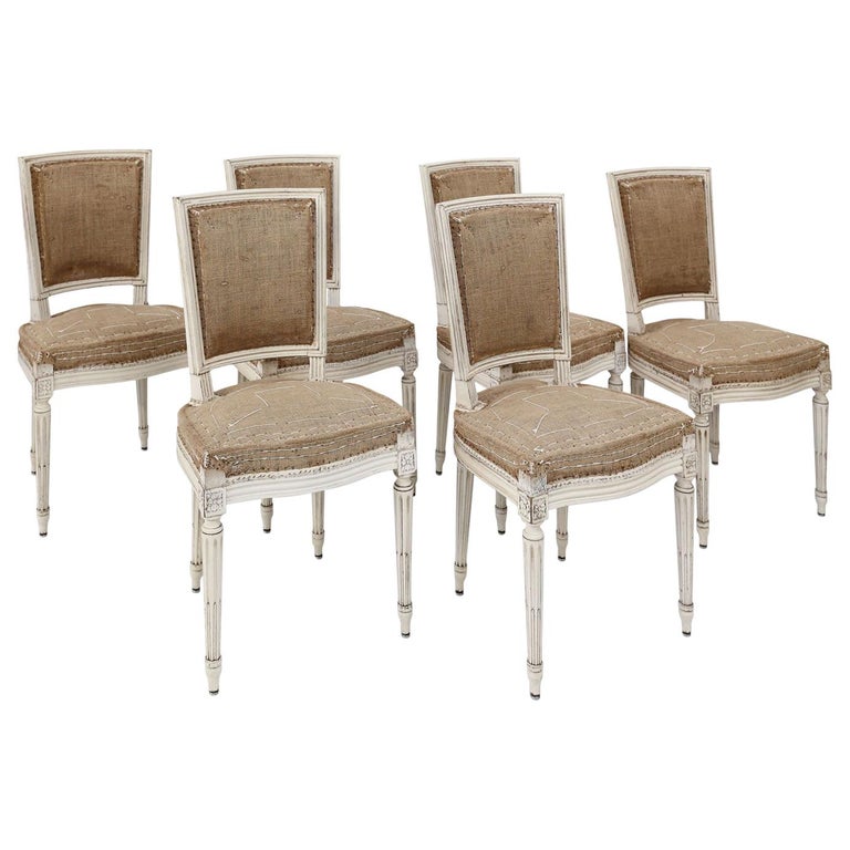 Set of Six French Dining Chairs at 1stDibs