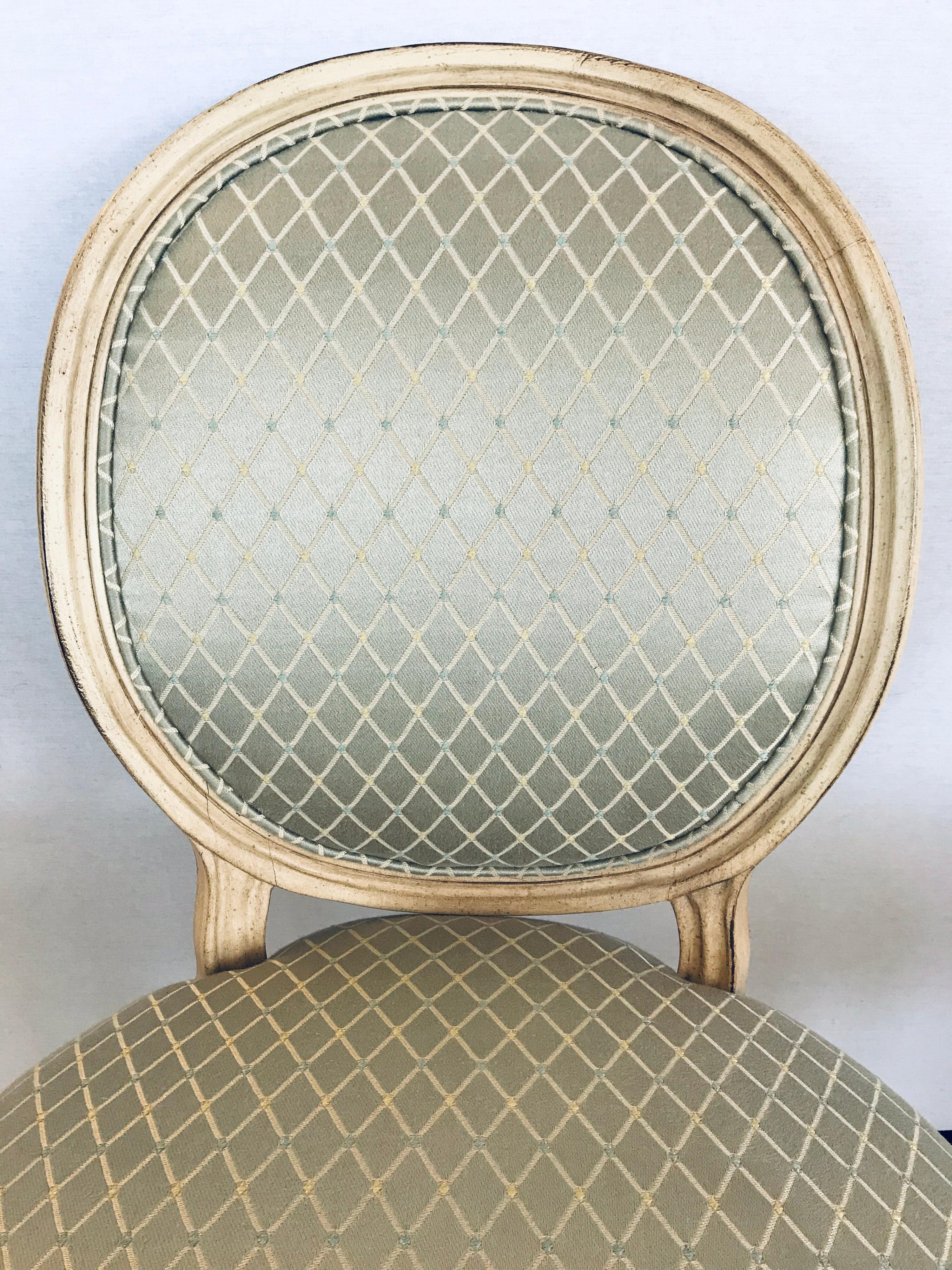 Set of Six French Louis XVI Oval Back Dining Chairs at 1stDibs | oval ...