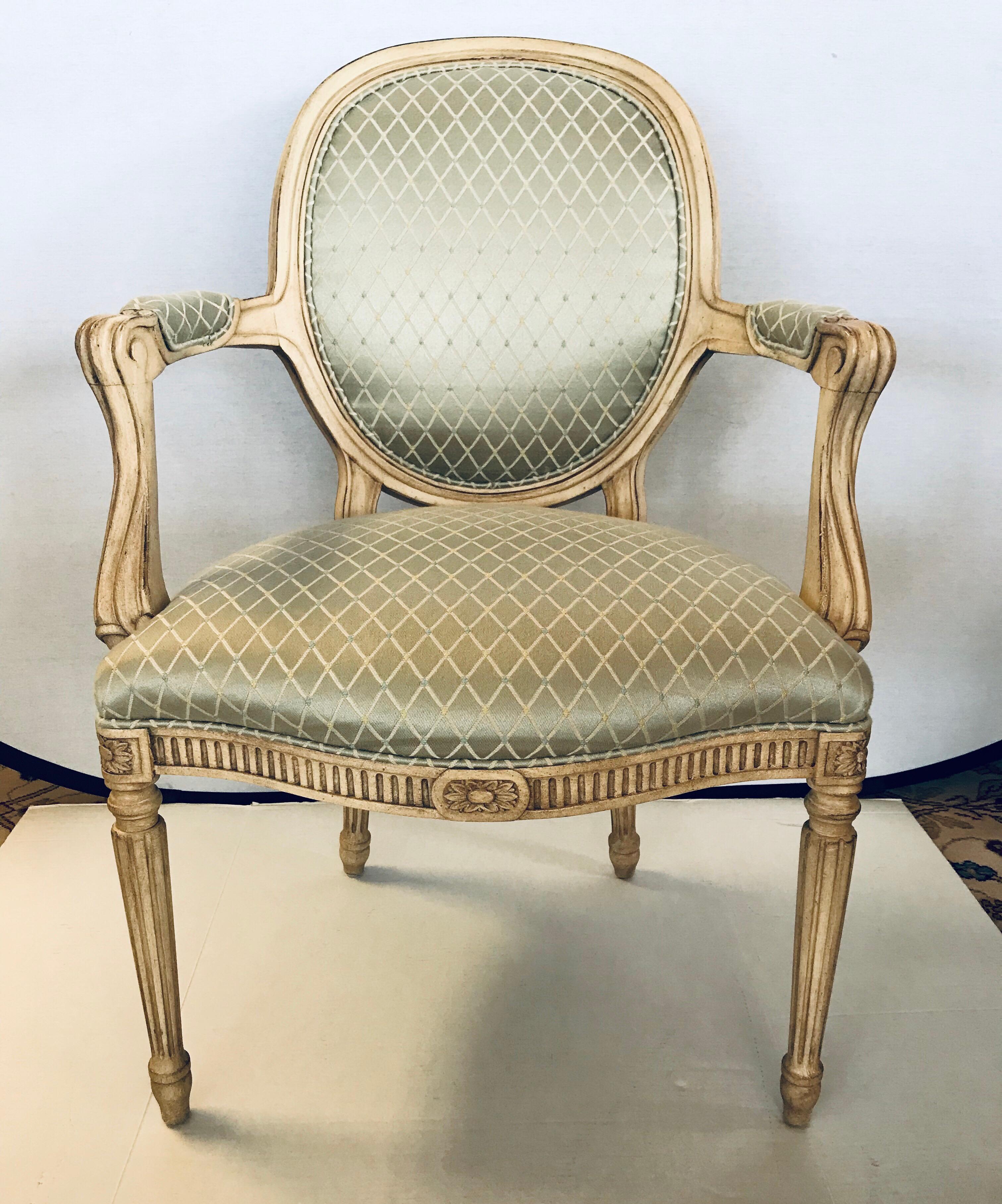 Set of Six French Louis XVI Oval Back Dining Chairs at 1stDibs | oval ...