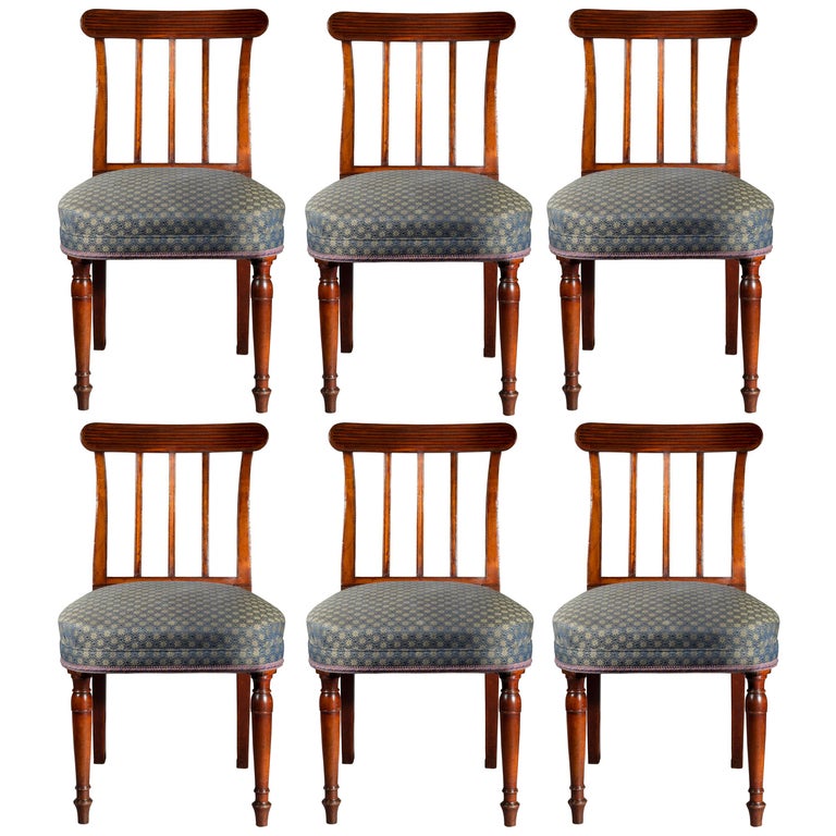 Set of Six Georgian Regency Dining Chairs at 1stDibs