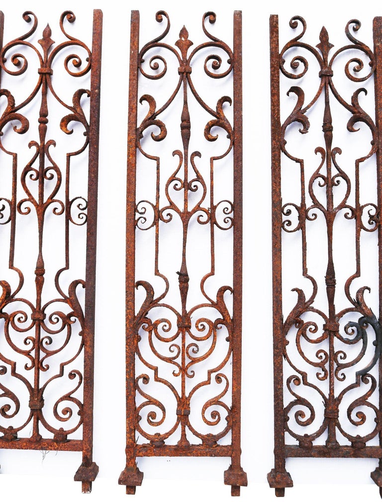 Set of Six Georgian Wrought Iron Balustrades For Sale at 1stDibs