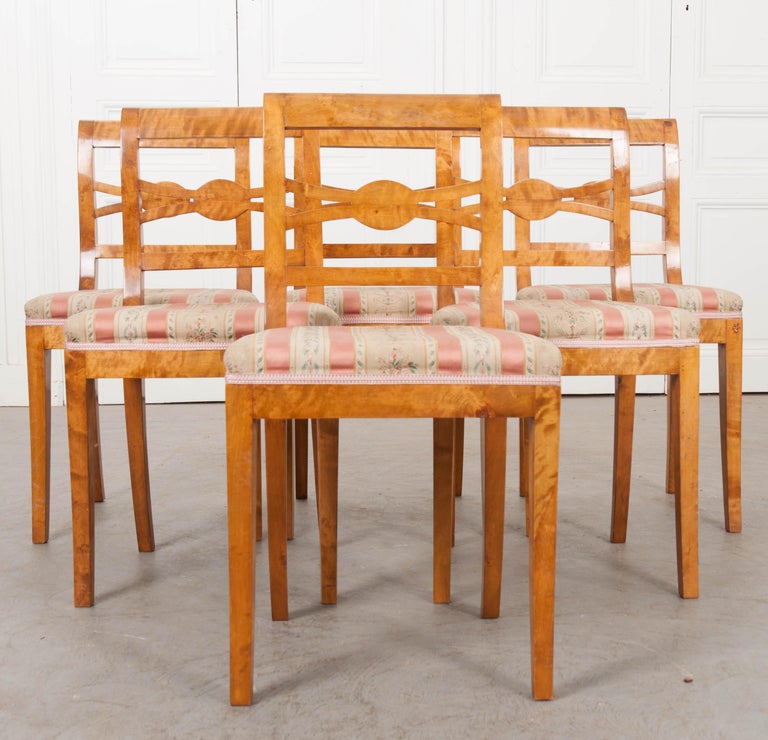 Set of Six German 19th Century Biedermeier Dining Chairs at 1stDibs