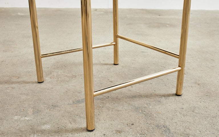 Set of Six Gilded Steel Chinese Officials Hat Dining Chairs For Sale at ...