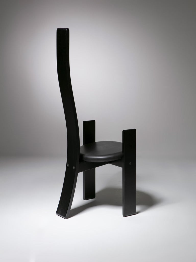 Set of Six "Golem" Chairs by Vico Magistretti for Poggi For Sale at 1stDibs