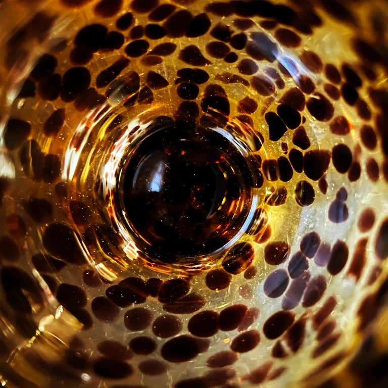 Set of Six Hand Blown Tortoise Glass Tumblers For Sale at 1stDibs