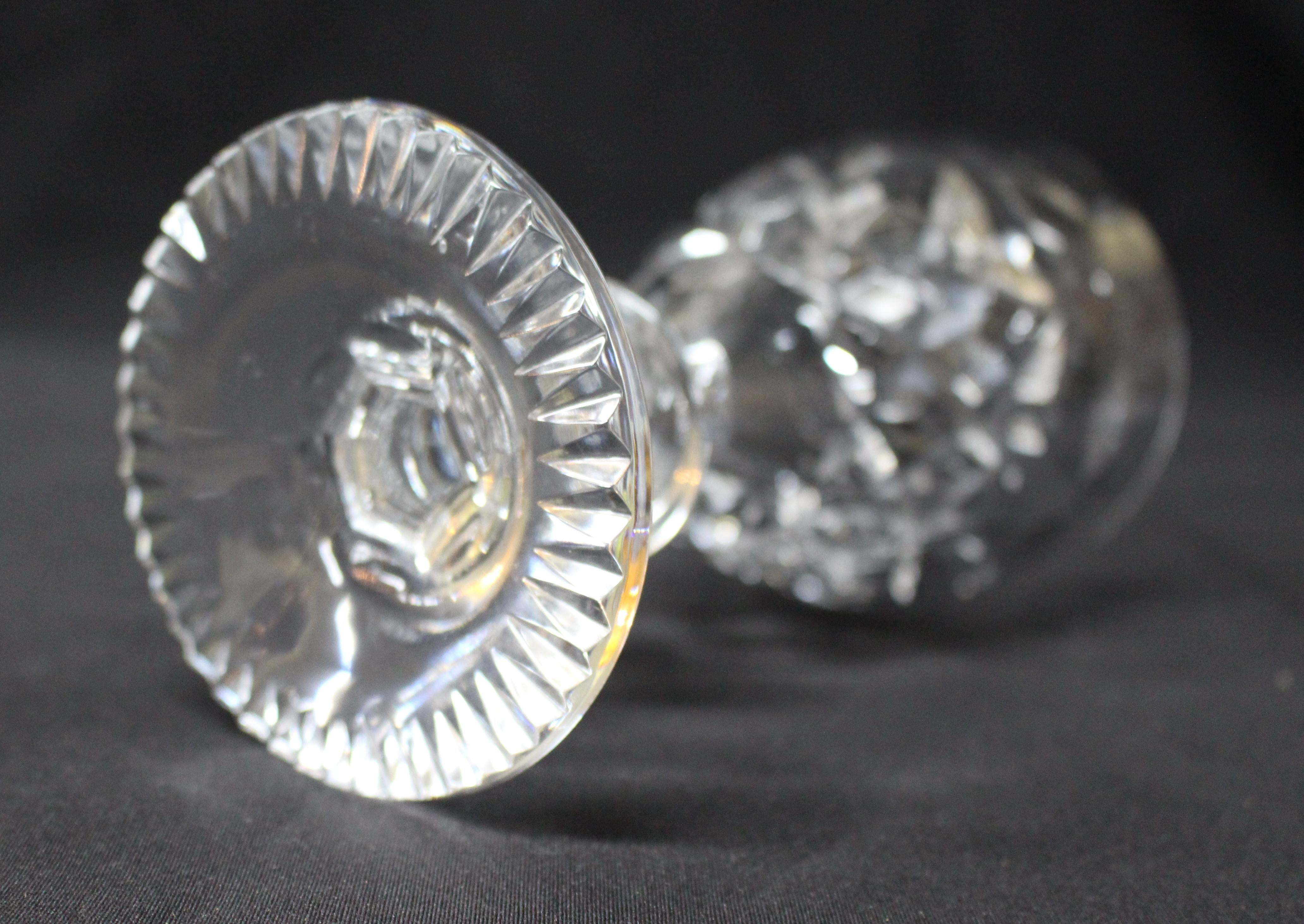 Set of Six Heavy Cut Glass English Wine Glasses For Sale at 1stDibs