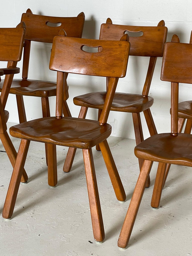 Set of Six Herman De Vries Cushman Colonial Rock Maple Dining Chairs at ...