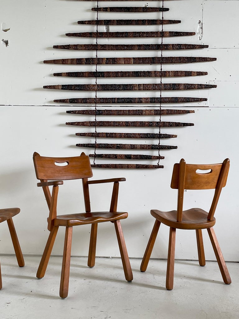 Set of Six Herman De Vries Cushman Colonial Rock Maple Dining Chairs at ...