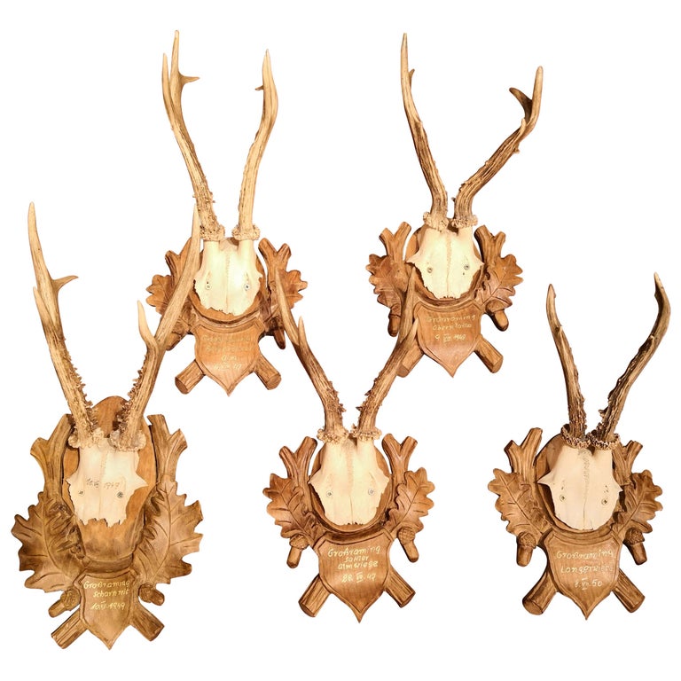 Set of Six Hunting Plaques, Austria For Sale at 1stDibs