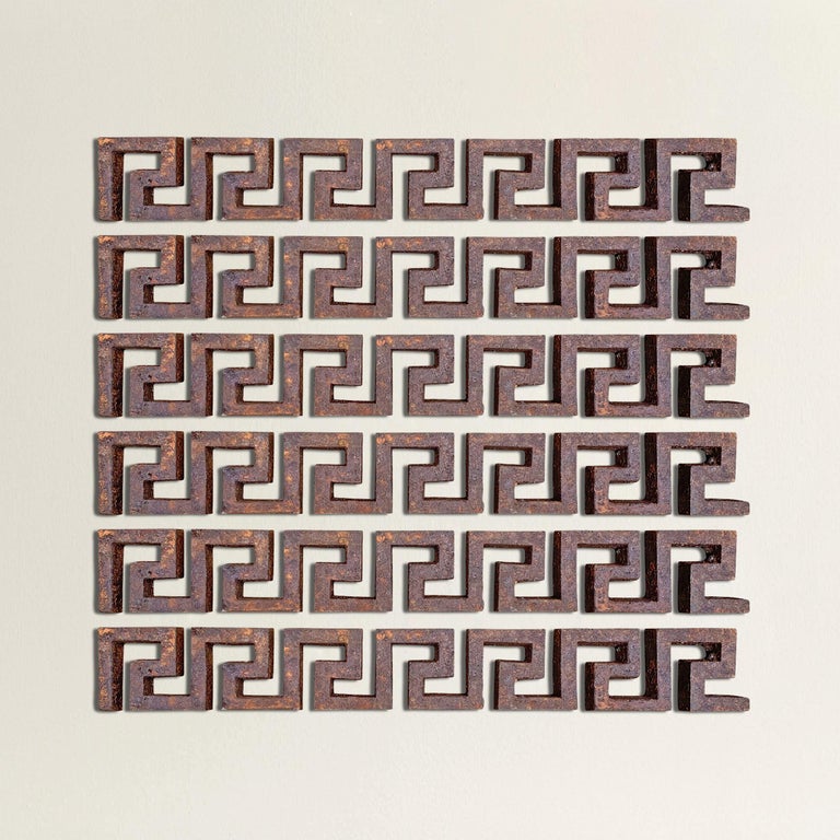 Set of Six Iron Greek Key Fragments For Sale at 1stDibs
