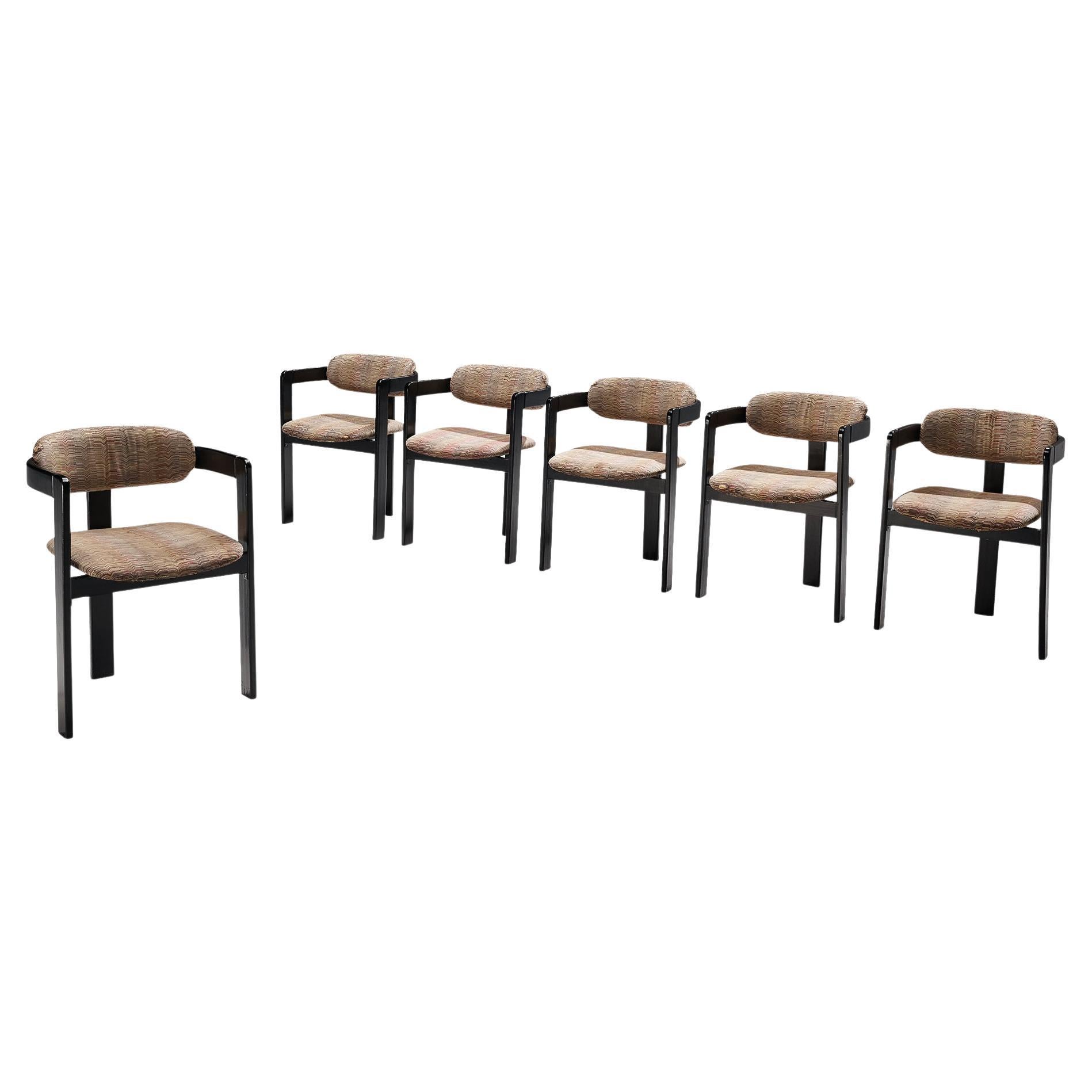 Architectural Italian Pair of Armchairs with Bentwood Frames at 1stDibs