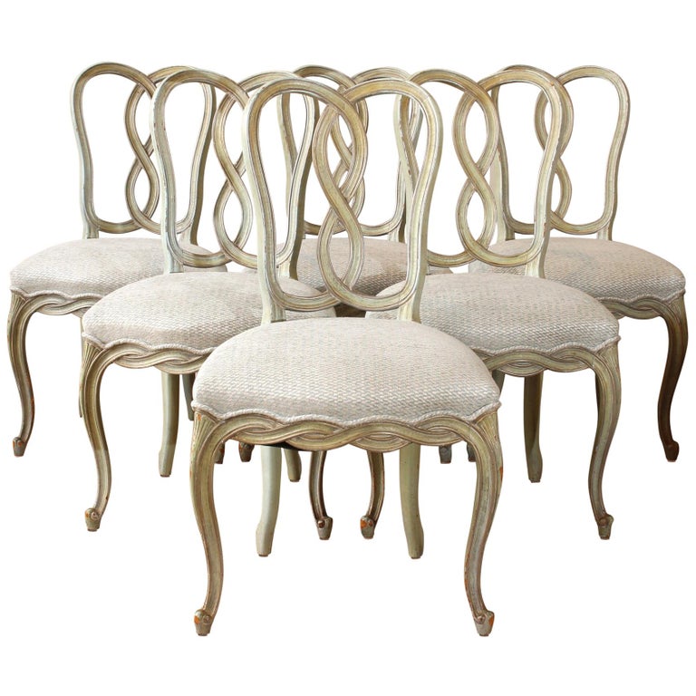 Set of Six Italian Dining Chairs at 1stDibs