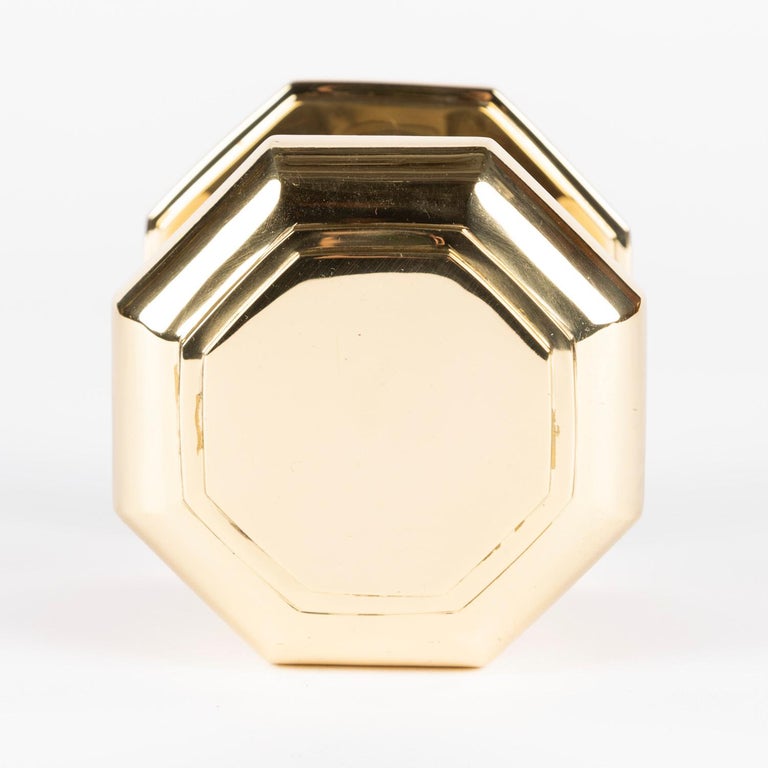 Set of Six Large Brass Octagonal Door Pulls For Sale at 1stDibs