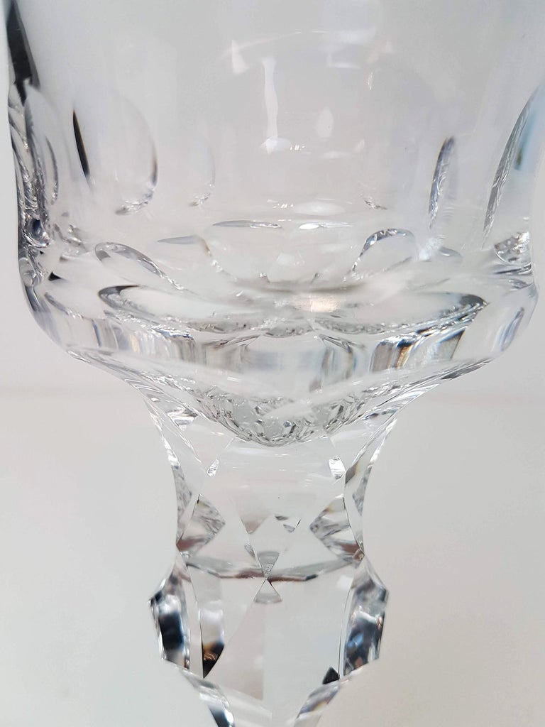 Set of Six Large High-End Crystal Goblets by Moser Glassworks For Sale ...