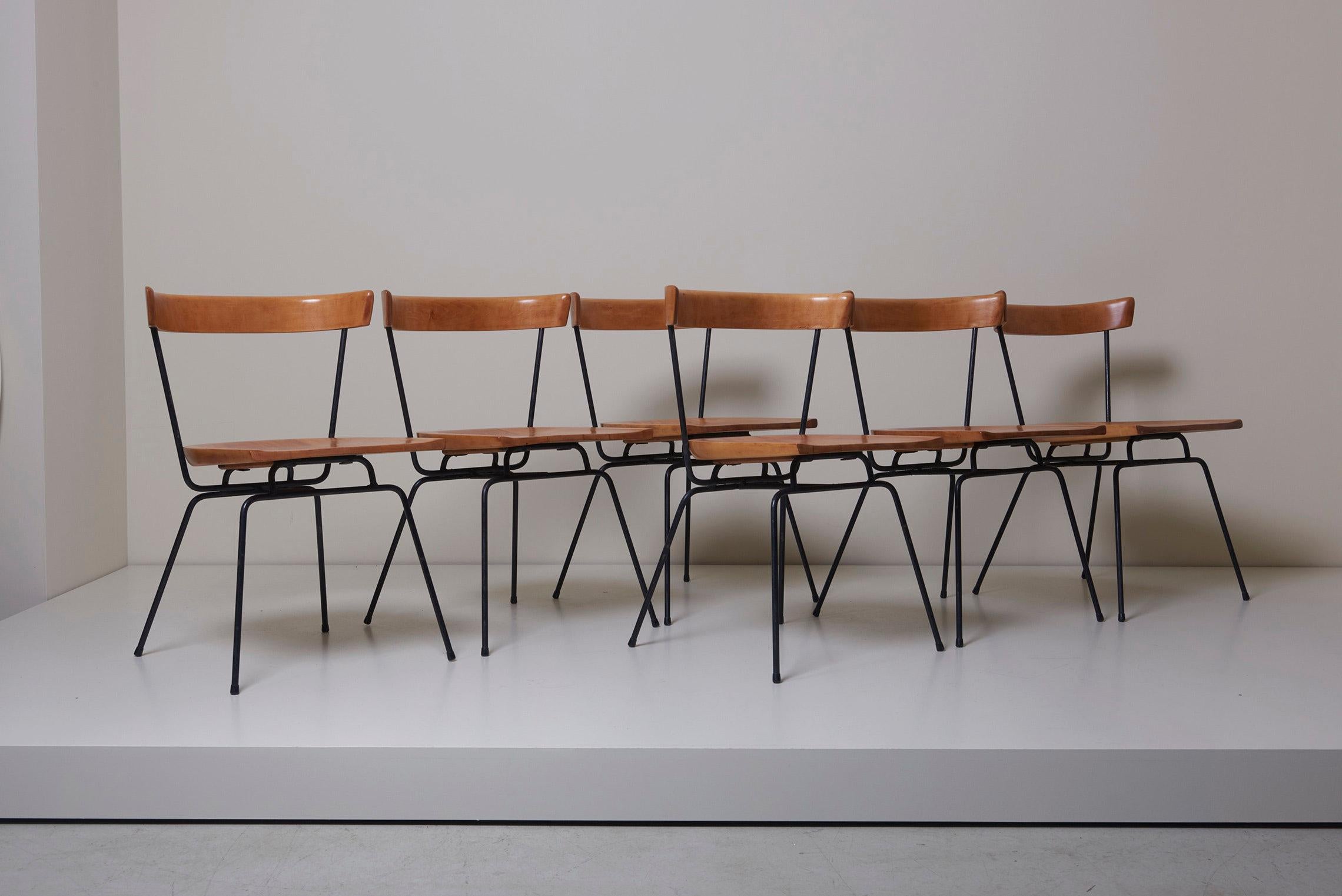 Set of Six Matched 1535 Paul McCobb Dining Chairs and Planner Group ...