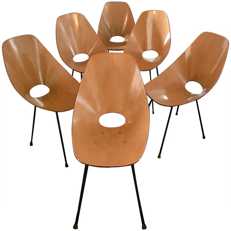 Set of Six Medea Chairs by Vittorio Nobili at 1stDibs