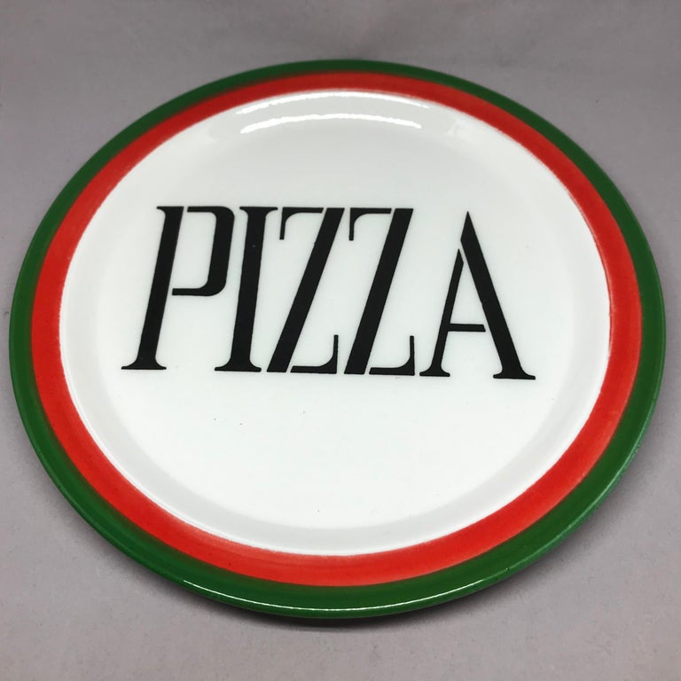 Set of Six Midcentury Italian Pizza Plates at 1stDibs