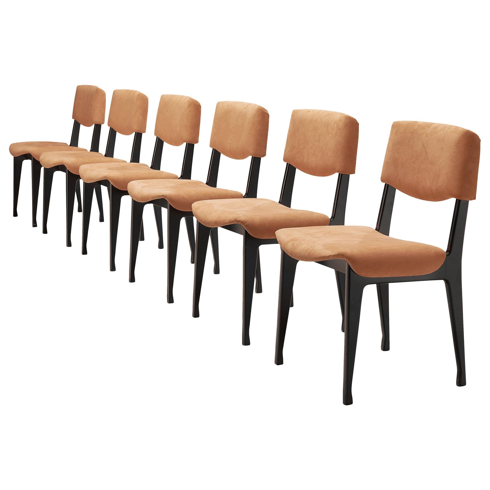 Set of Six Lucite and Steel Dining Chairs at 1stDibs