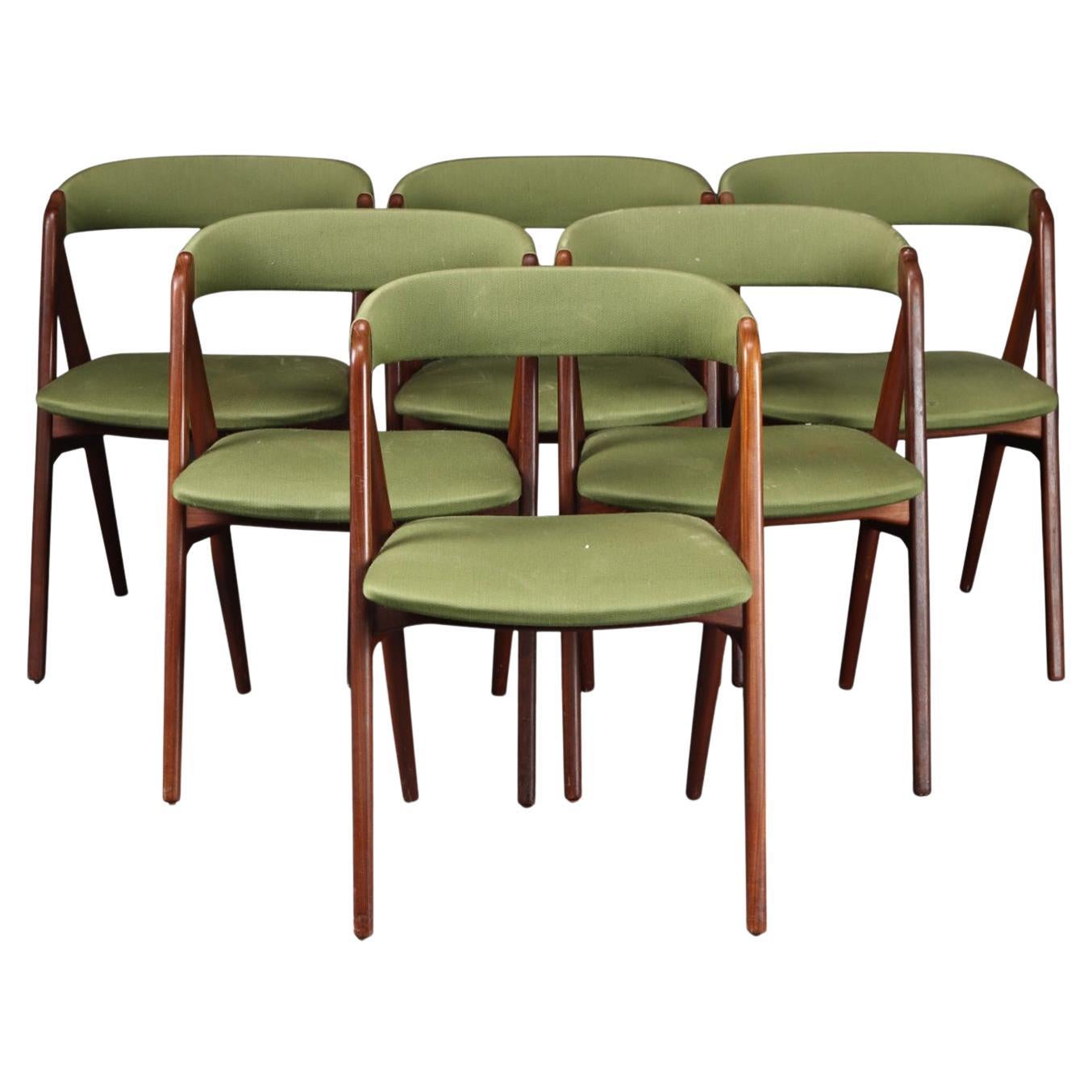 Set of Six Model 205 Dining Chairs by T.H.. Harlev For Sale at 1stDibs