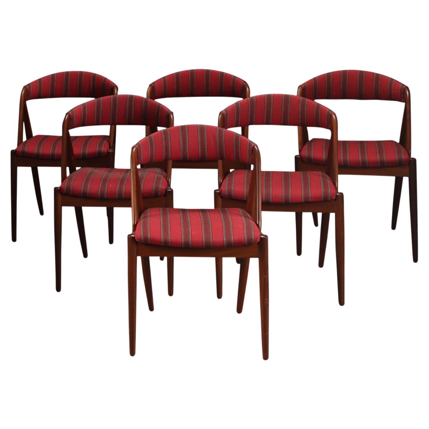 Kai Kristiansen Model 31 Dining Chairs Afromosia Teak Set of Six ...