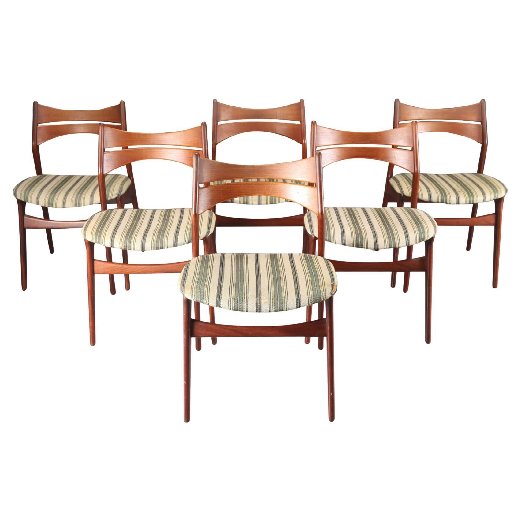 Set of Six Rosewood Eric Buch Dining Chairs Model 49 for Illums ...