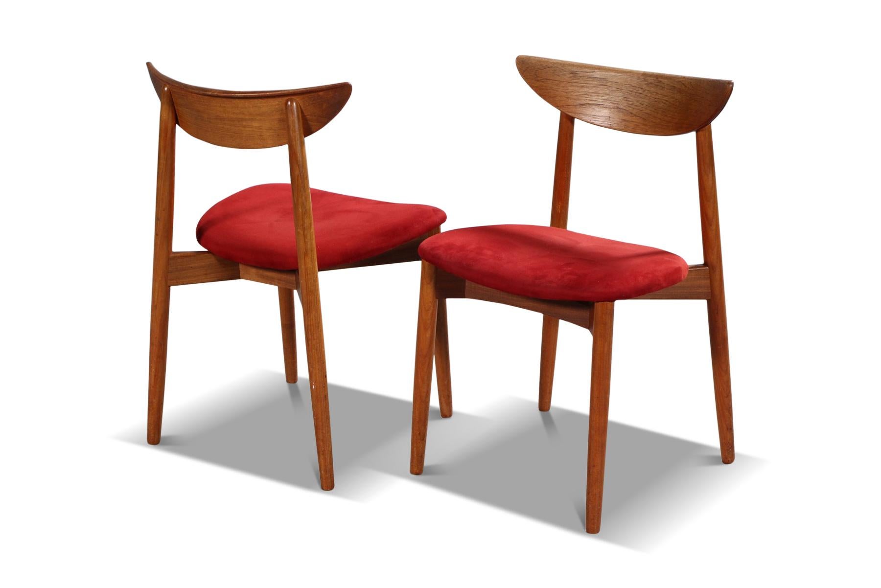 Set of Six Model 58 Teak Dining Chairs by Harry Østergaard For Sale at ...