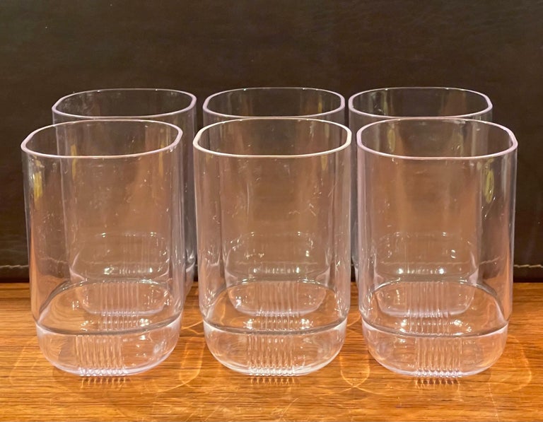 Set of Six Modern Lucite Drinking Glasses by Guzzini For Sale at 1stDibs