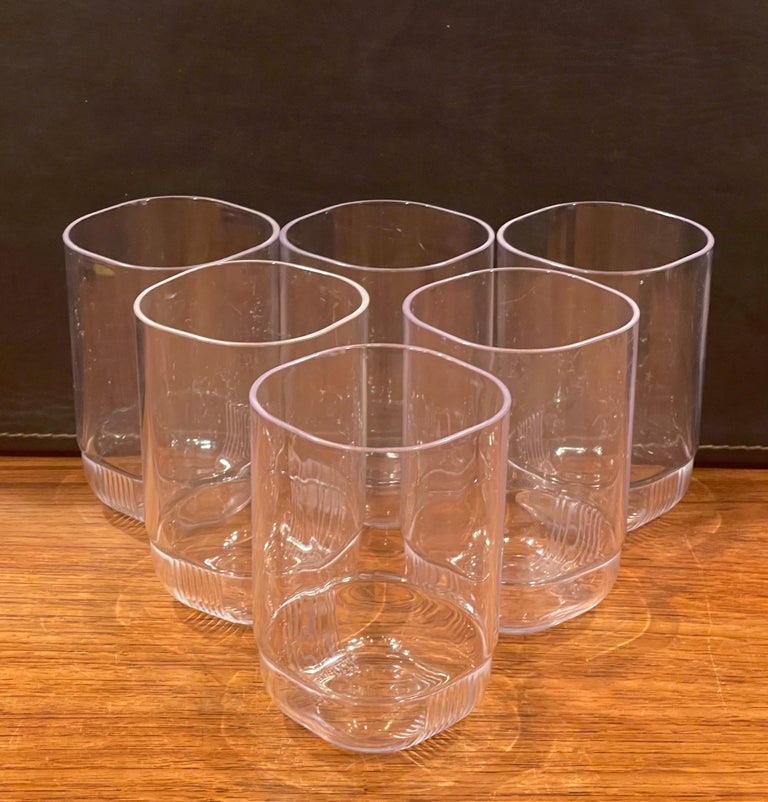 Set of Six Modern Lucite Drinking Glasses by Guzzini For Sale at 1stDibs