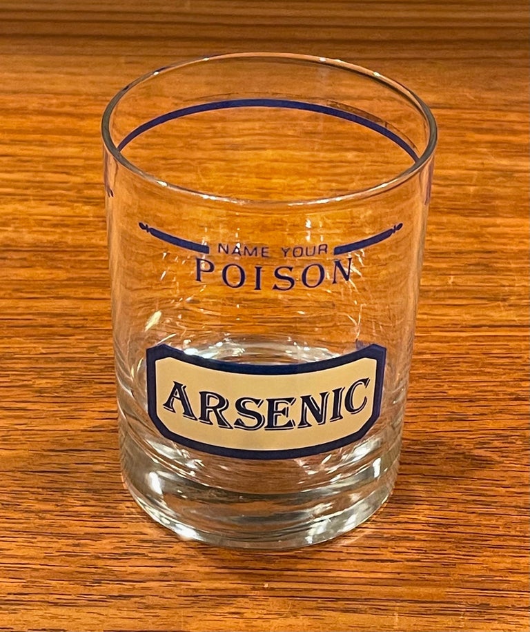 Set of Six "Name Your Poison" Cocktail Glasses by Cera for Neiman ...