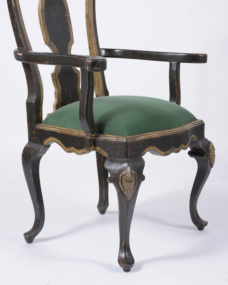 Set of Six English Dining Chairs at 1stDibs