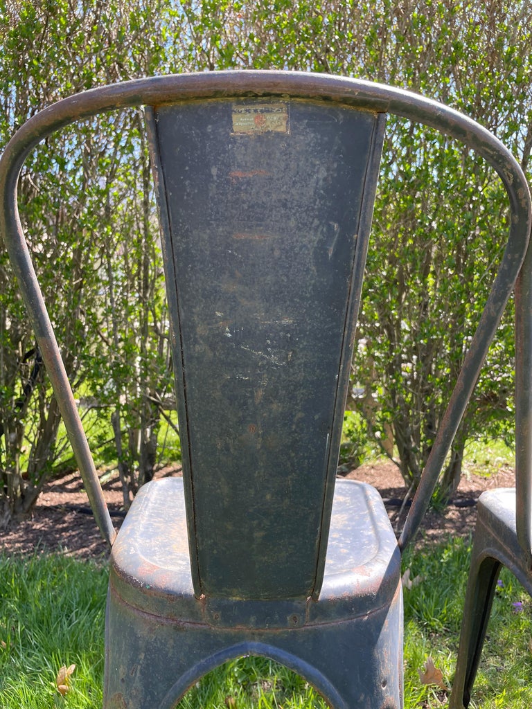 Set of Six Rare Authentic French "Model A" Tolix Chairs in Original ...