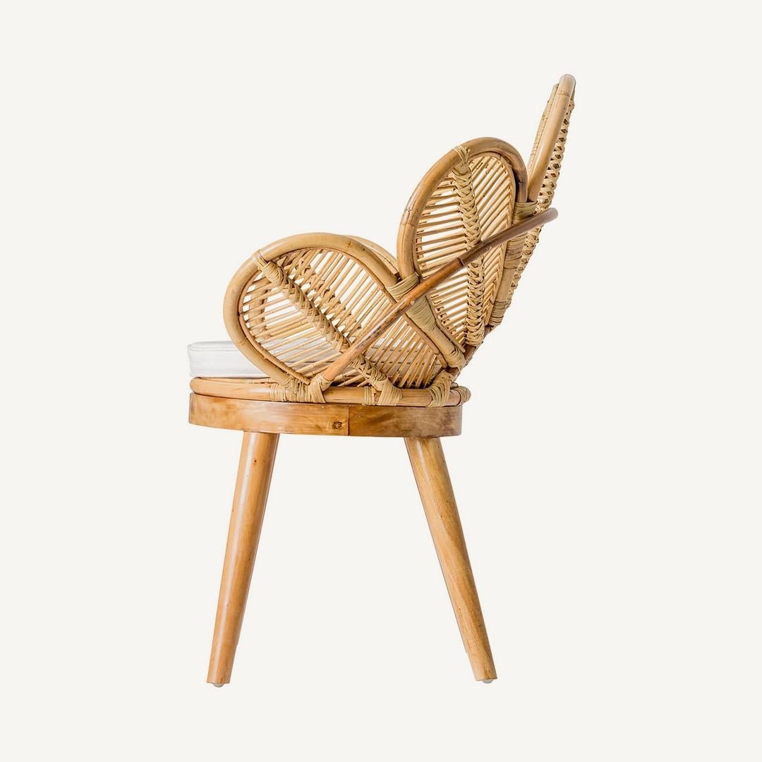 Set of Six Rattan and Wooden Flower Chairs at 1stDibs | flower rattan ...