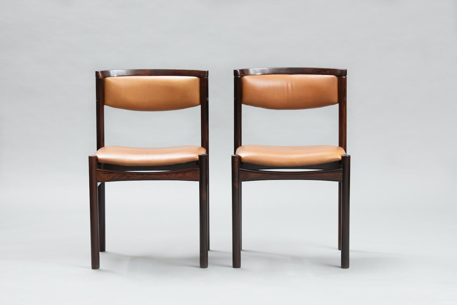 Set of Six Sax Møbelfabrik Rosewood Dining Chairs at 1stDibs | sax stol