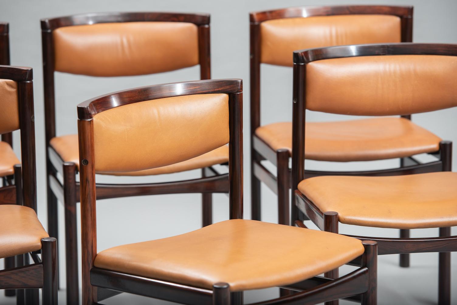 Set of Six Sax Møbelfabrik Rosewood Dining Chairs at 1stDibs | sax stol