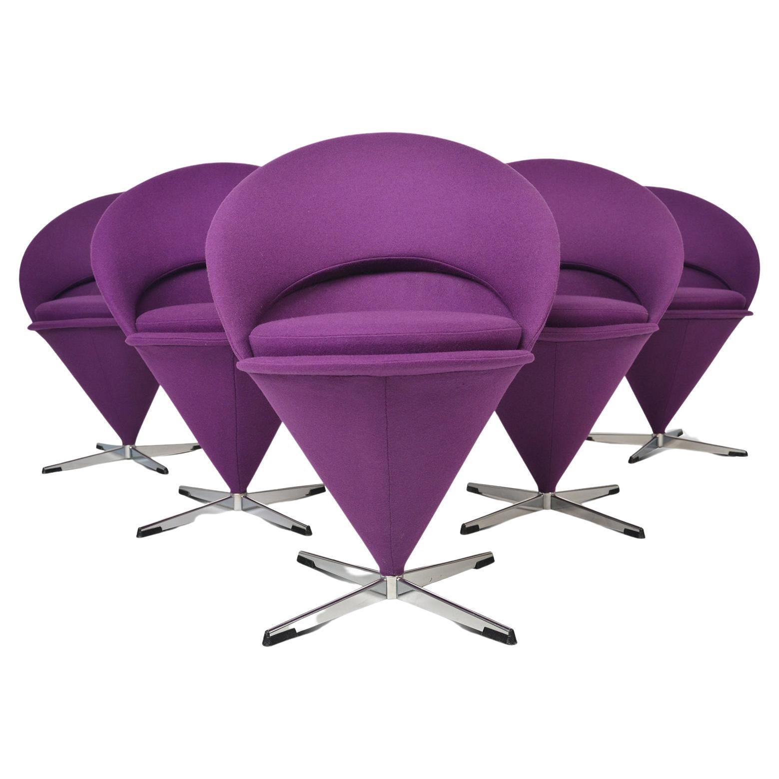 Panton Cone chairs and table, model V-8800/V-8820 at 1stDibs