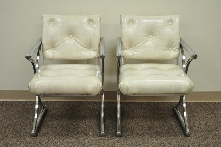 Set of Six Vintage Mid-Century Modern X-Form Dining Armchairs Baughman ...
