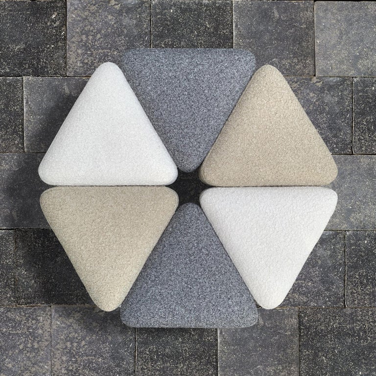 Set of Six Vintage Triangle Stools at 1stDibs