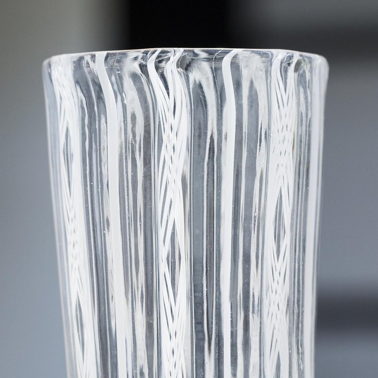 Set of Six White Filigree Glasses For Sale at 1stDibs