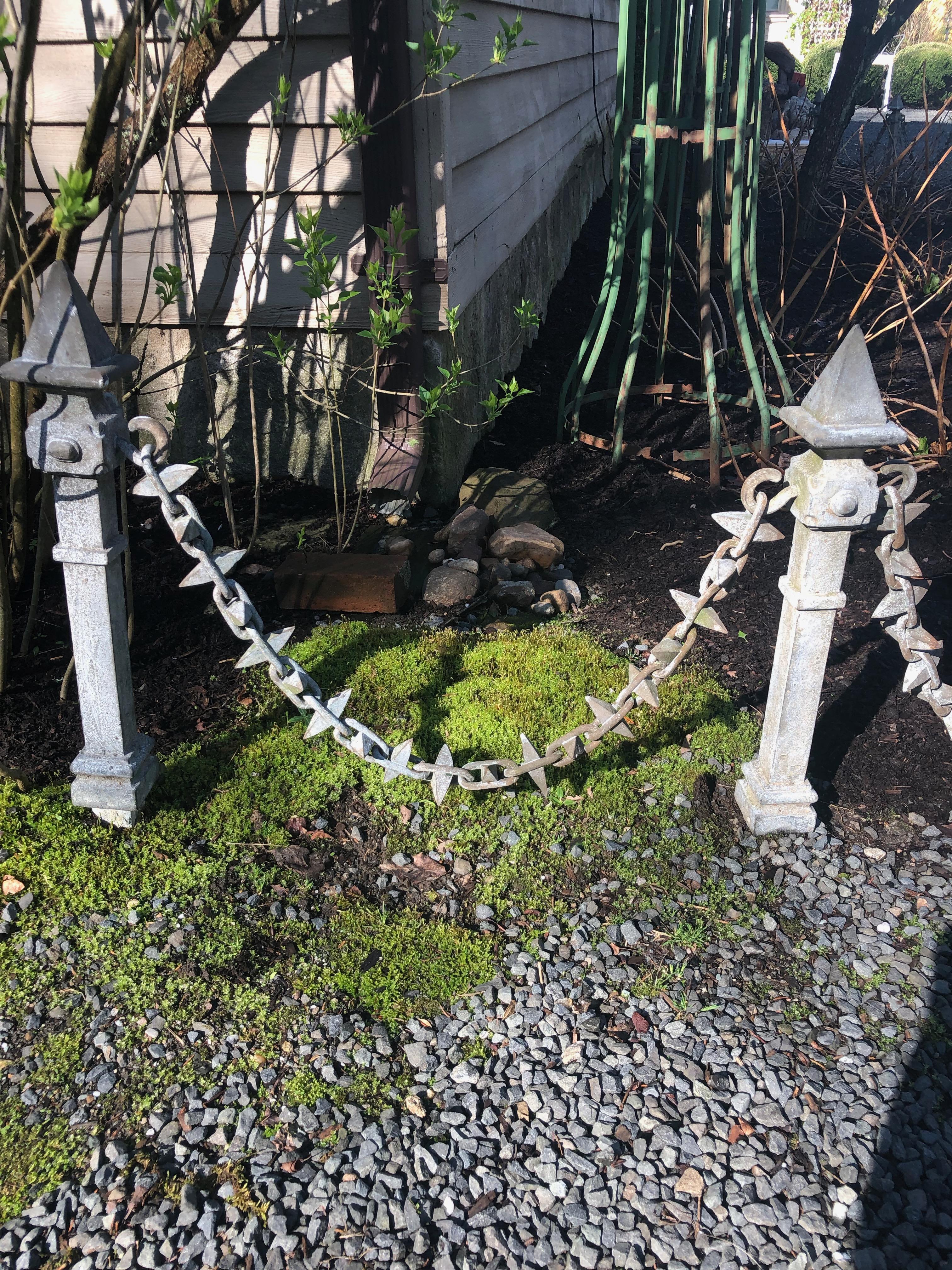 Set of Sixteen French Cast Iron 19th Century Bollards with Original ...