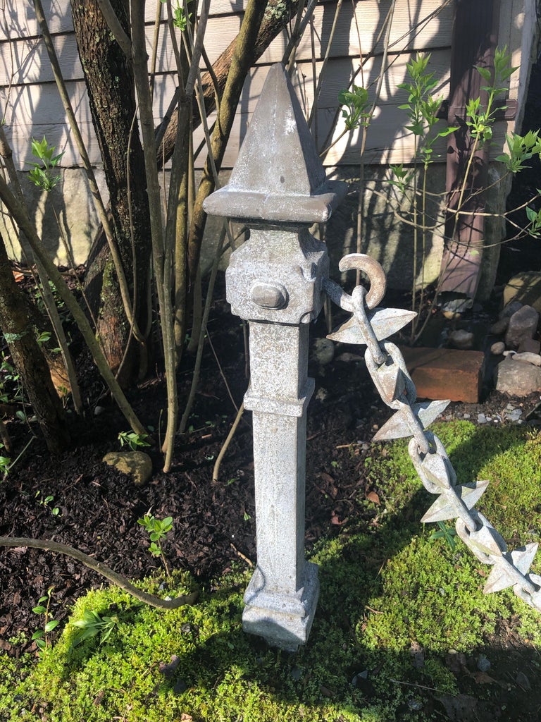 Set of Sixteen French Cast Iron 19th Century Bollards with Original ...