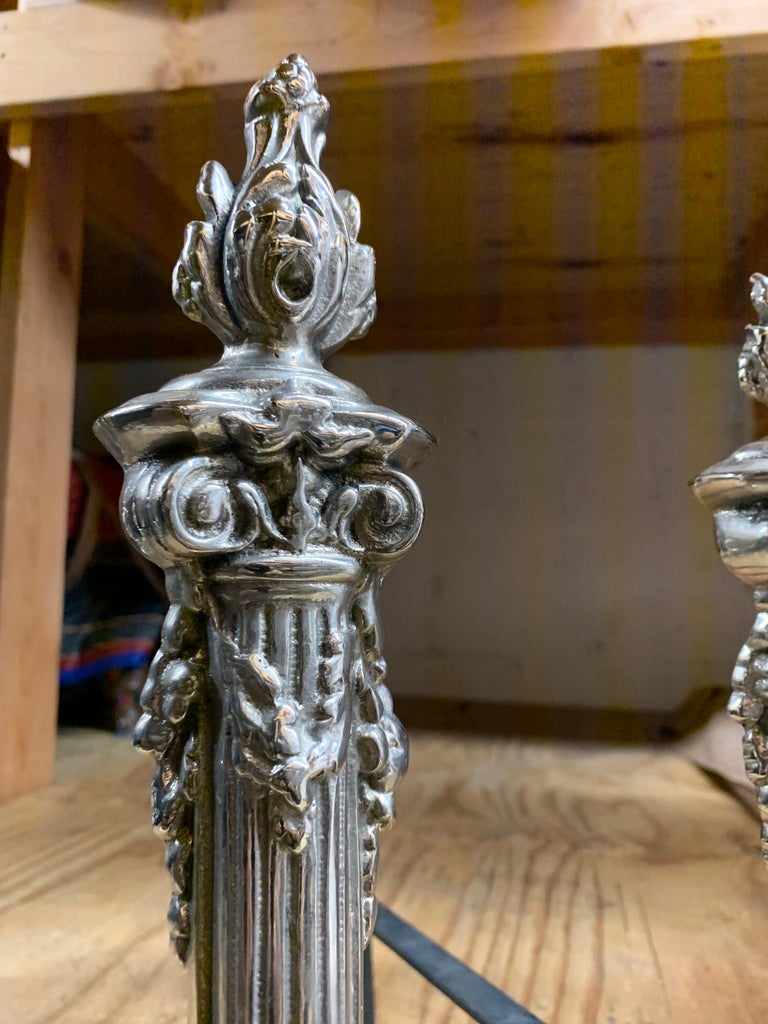 Set of Small Art Nouveau Andirons For Sale at 1stDibs