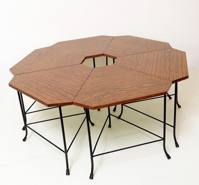Set of Small Formica Tables Flower For Sale at 1stDibs